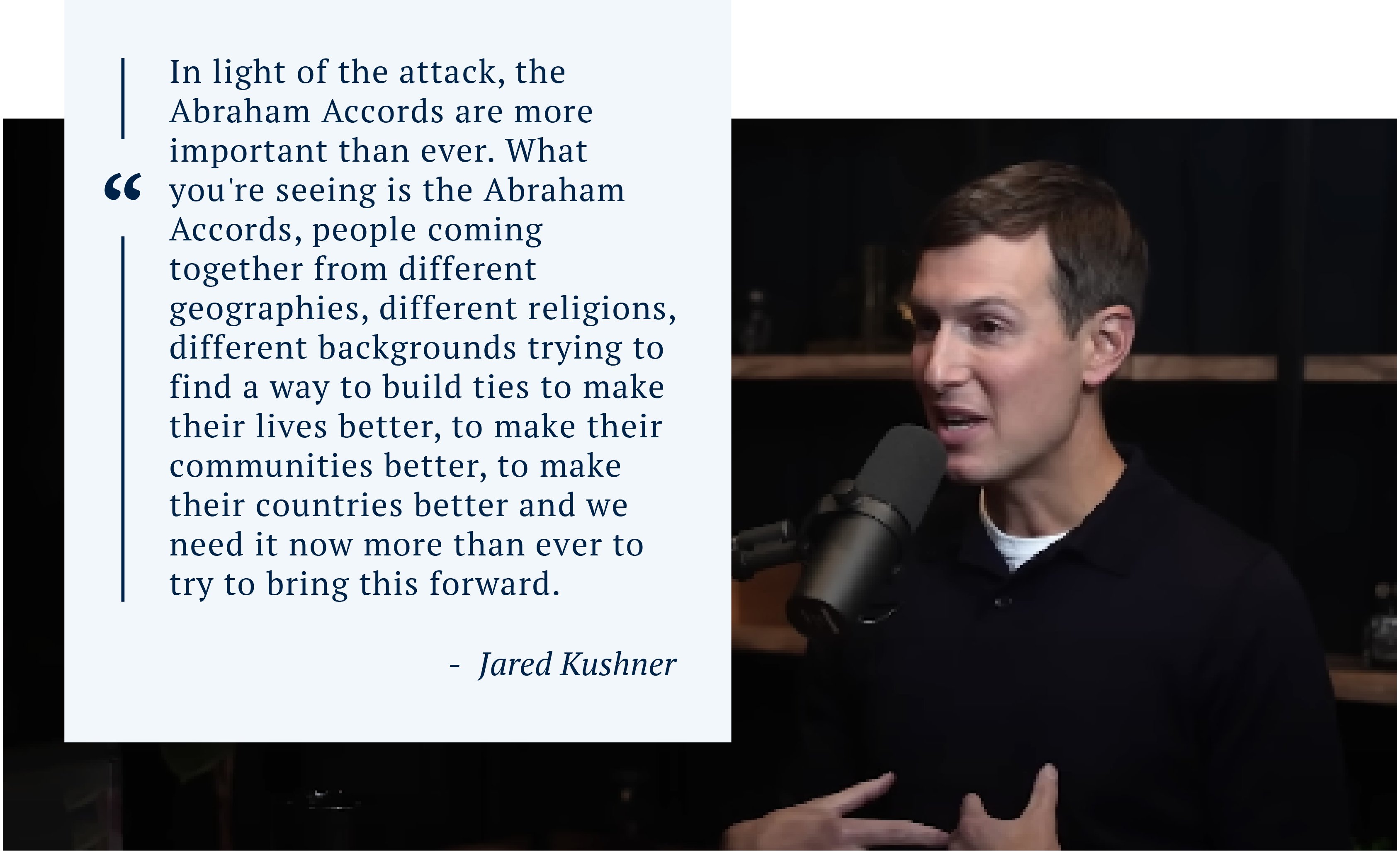 Jared Kushner on the Lex Fridman Podcast | Latest | Abraham Accords ...